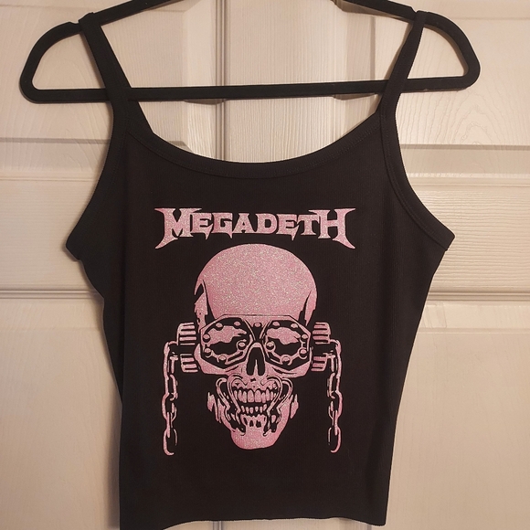 Tops | Megadeth Crop Top Megadeth Hand Cropped Tank Top Megadeth Shirt ...